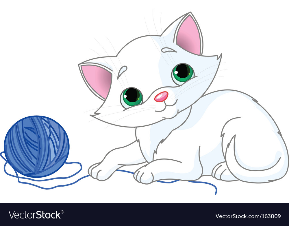 Playful kitten Royalty Free Vector Image - VectorStock Playful kitten Royalty Free Vector Image - VectorStock