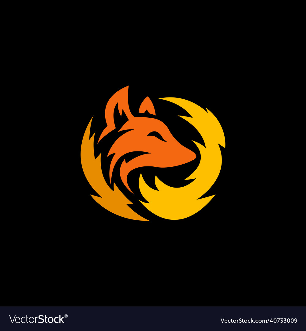 Unique fox logo Royalty Free Vector Image - VectorStock