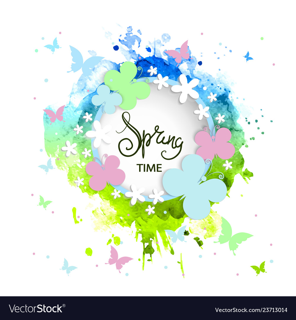 Beautiful spring background banner Royalty Free Vector Image