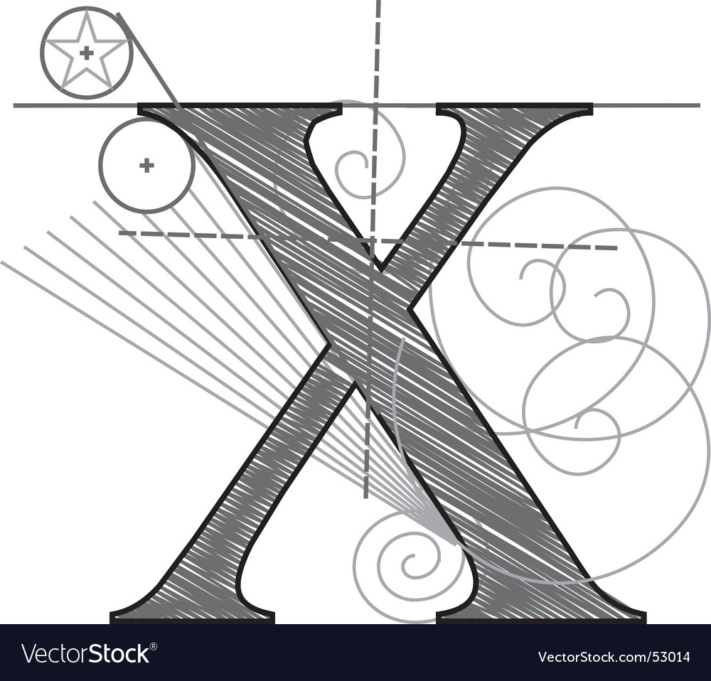 Construction type x Royalty Free Vector Image - VectorStock