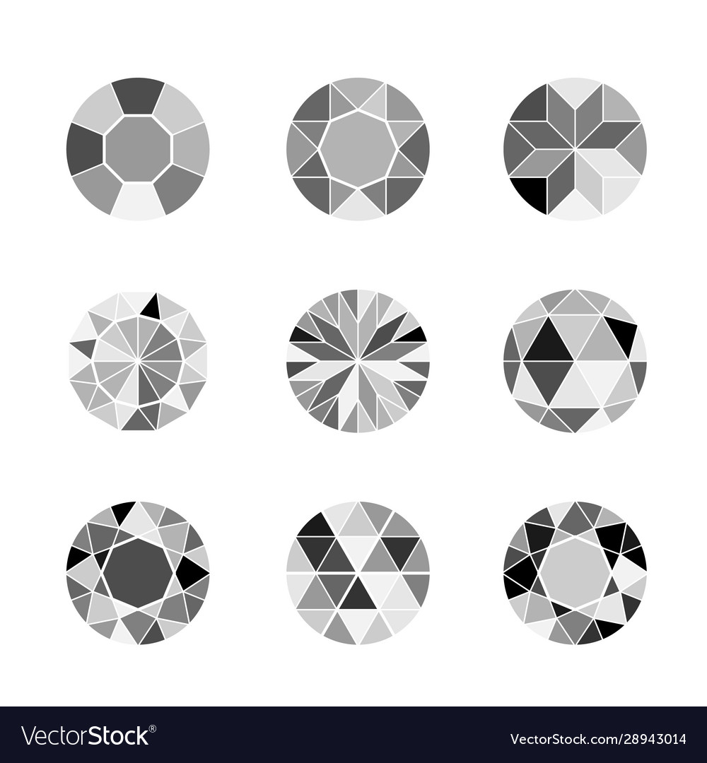 Gems isolated on white background jewels Vector Image