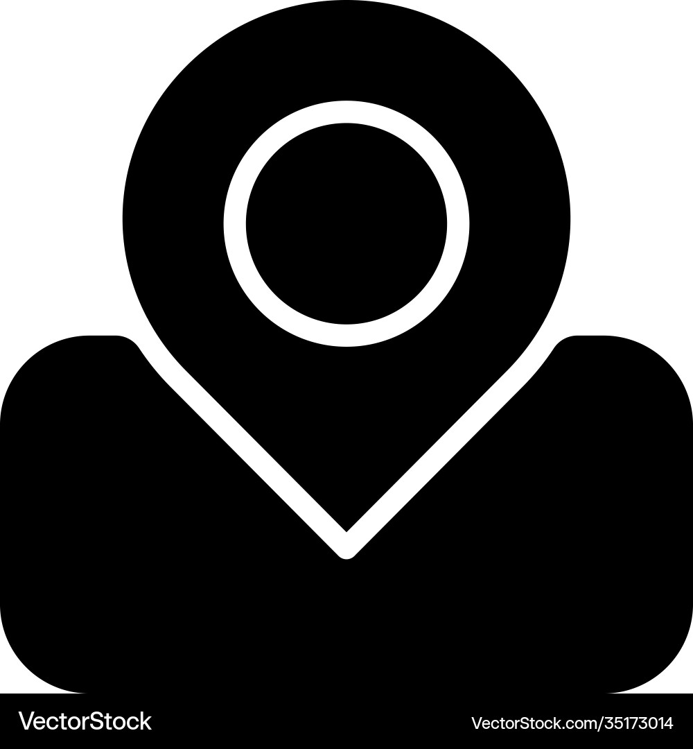 Maps app black glyph icon Royalty Free Vector Image