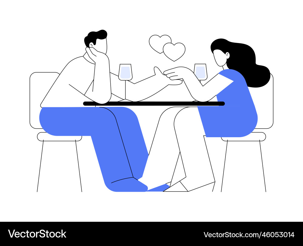 Romantic date abstract concept Royalty Free Vector Image