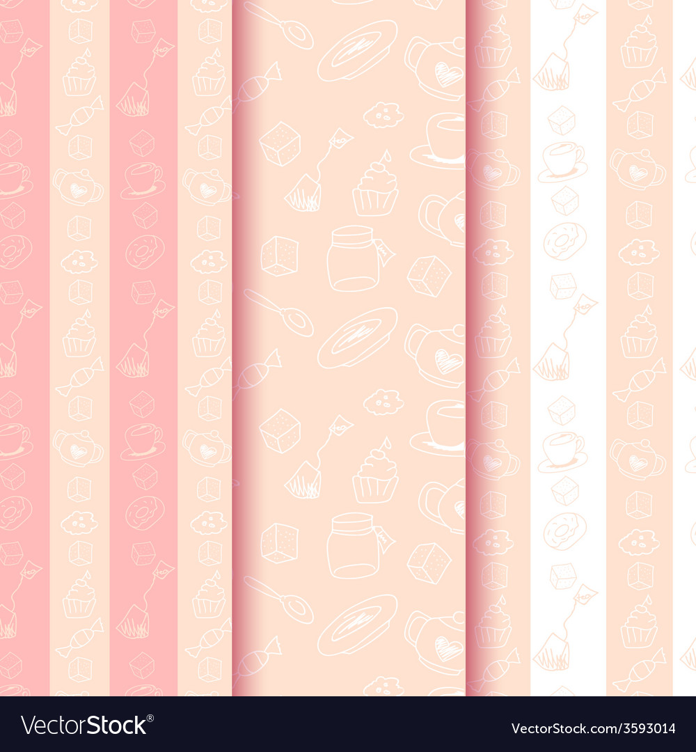Tea seamless pattern Royalty Free Vector Image