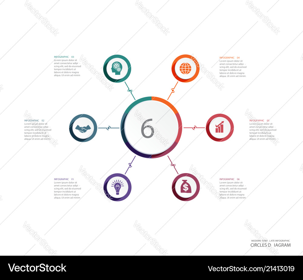 Area chart diagram data elements for template Vector Image
