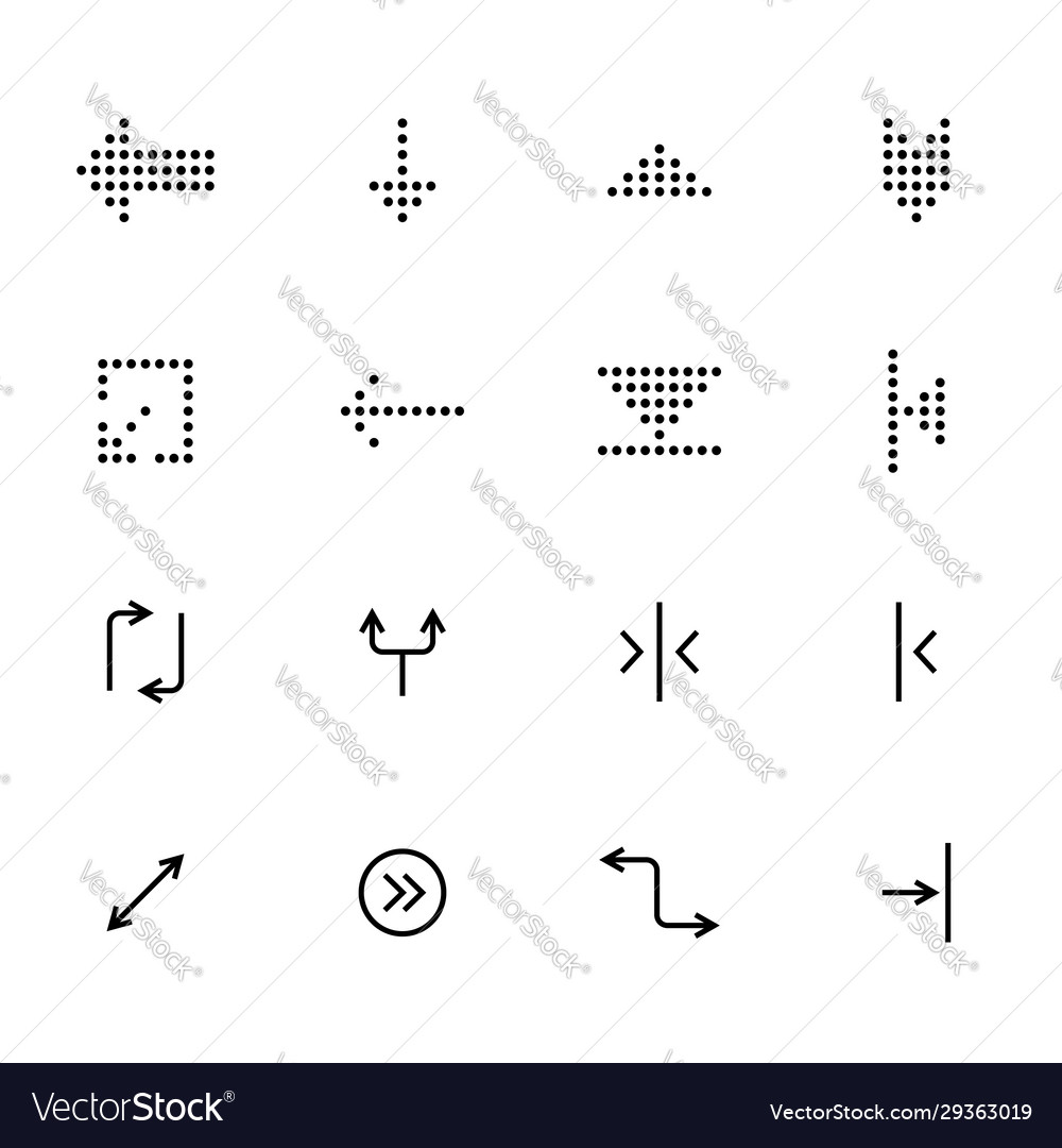 Black arrows icon set pointers for navigation Vector Image