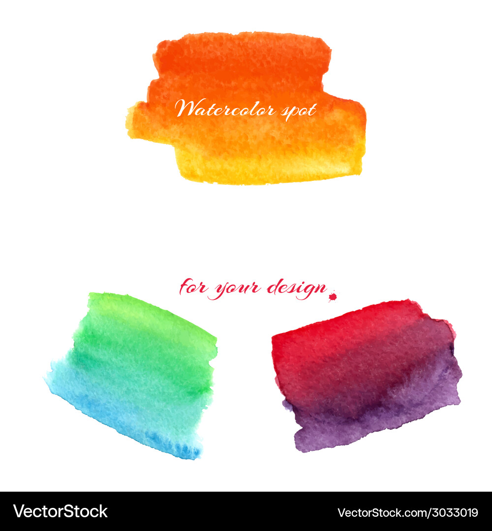 Watercolor spots for design elements Royalty Free Vector