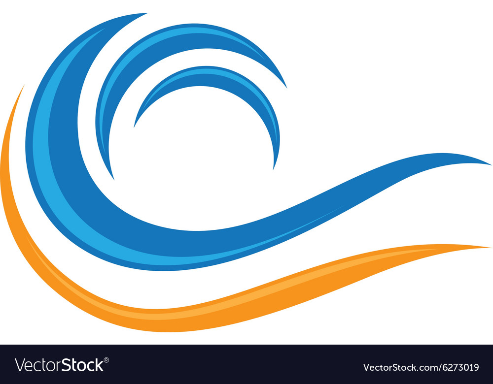 Wave logo Royalty Free Vector Image - VectorStock