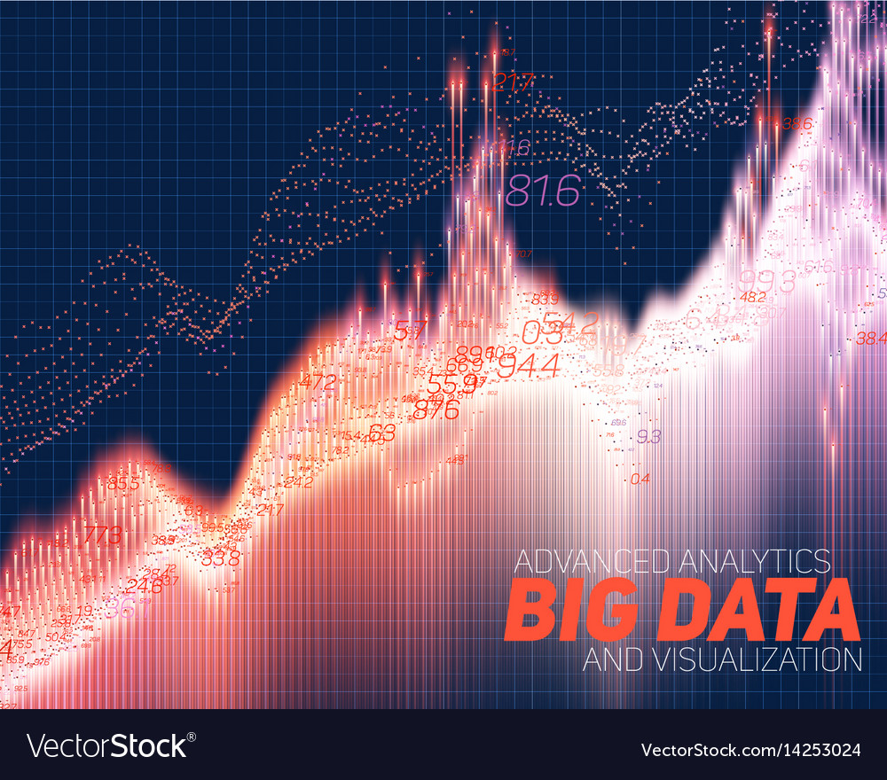 Abstract big data visualization Royalty Free Vector Image