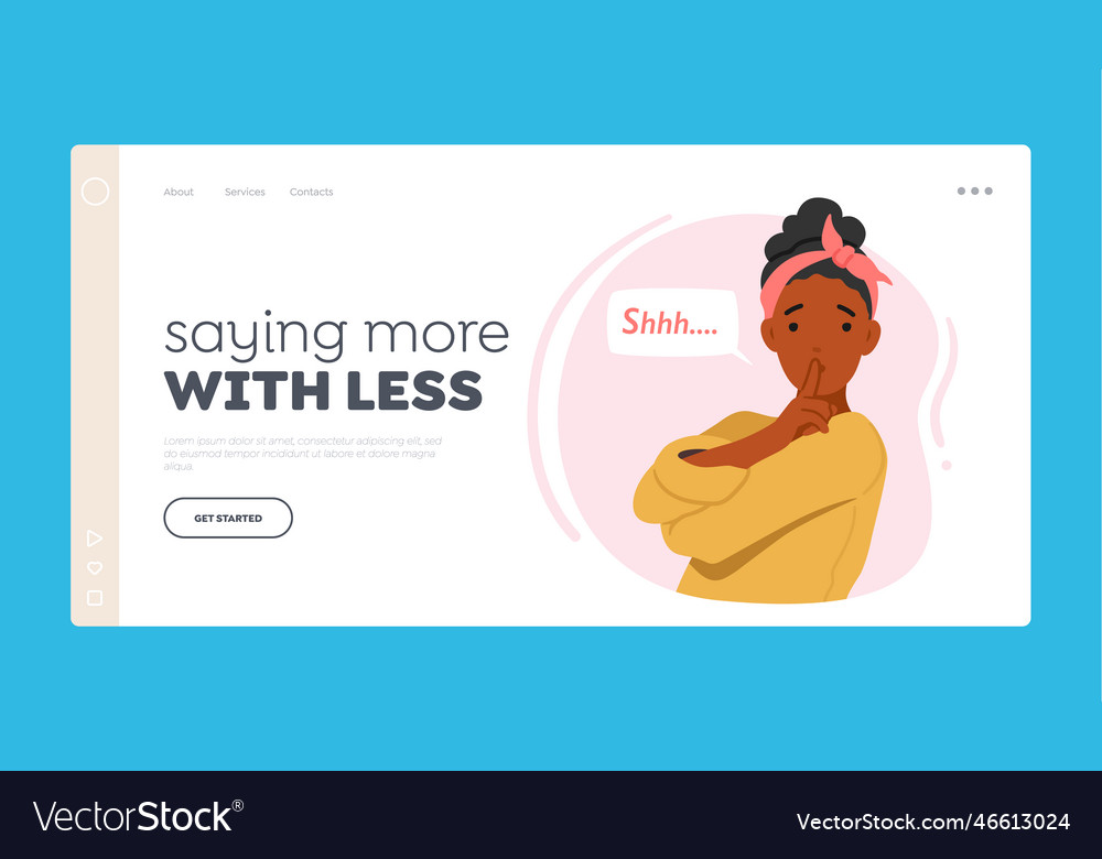 Confidentiality or privacy landing page template Vector Image Confidentiality or privacy landing page template Vector Image