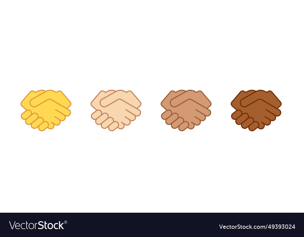 Handshake emoji icon emoticon partnership Vector Image Handshake emoji icon emoticon partnership Vector Image