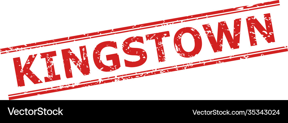 Kingstown seal with unclean texture and double Vector Image