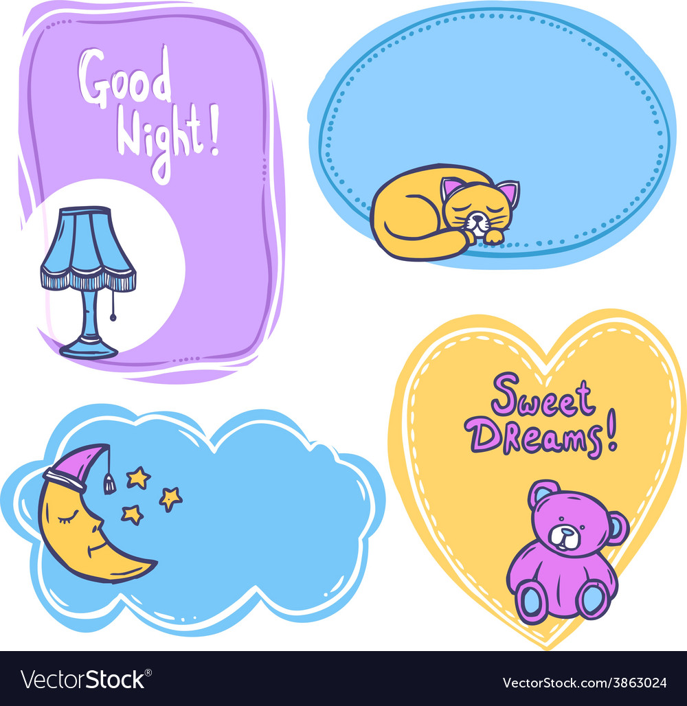 Sleep Time Frames Royalty Free Vector Image - VectorStock