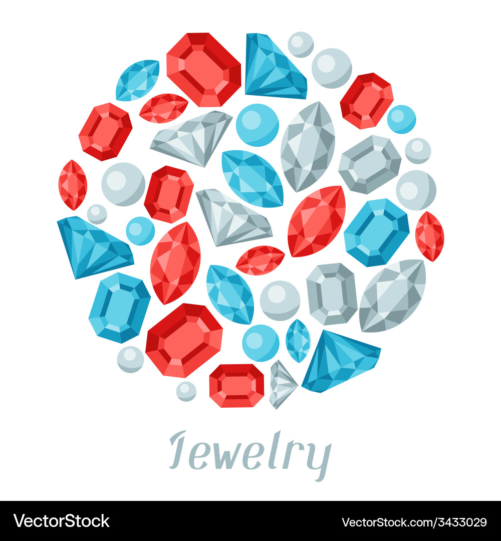 Background design with beautiful jewelry precious Vector Image
