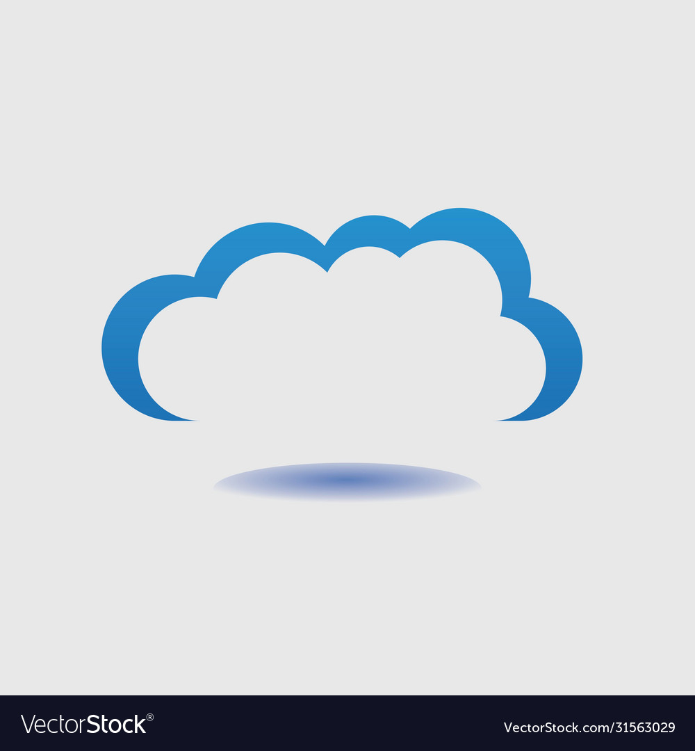 Cloud template Royalty Free Vector Image - VectorStock