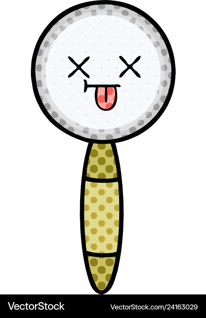 Comic book style cartoon magnifying glass Vector Image
