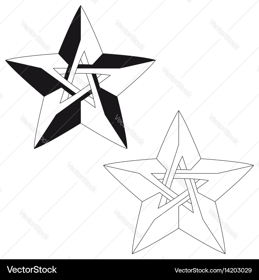 Impossible star for your project icon or logo Vector Image