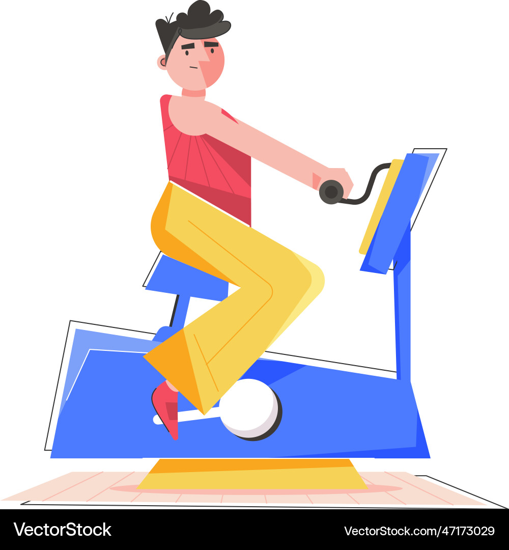 Workout bike Royalty Free Vector Image - VectorStock