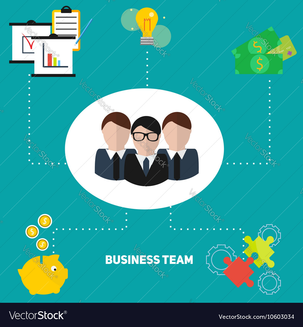 Business team concept Royalty Free Vector Image