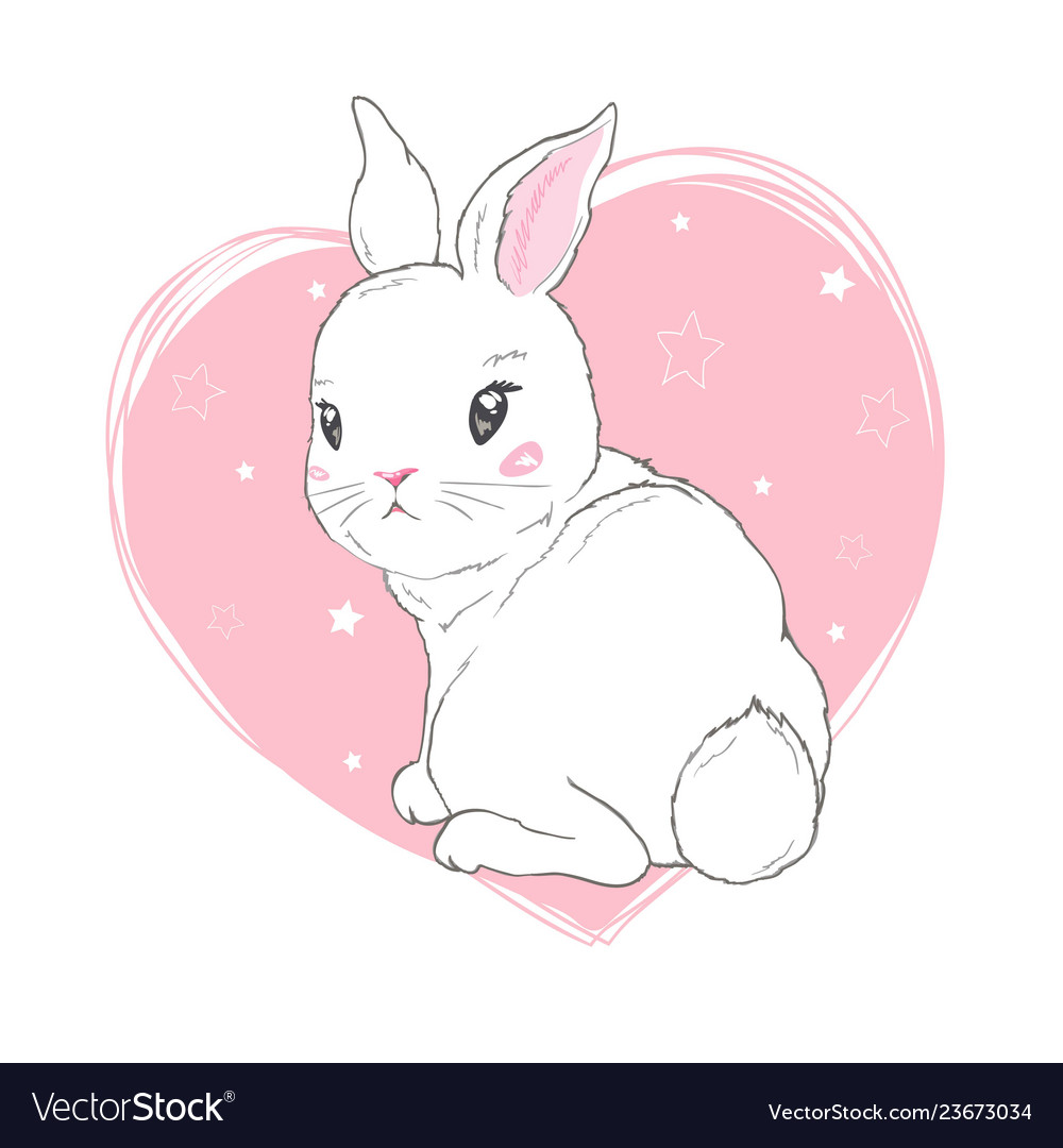 Cute Bunny Girl With Crown Dream Big Princess Vector Image