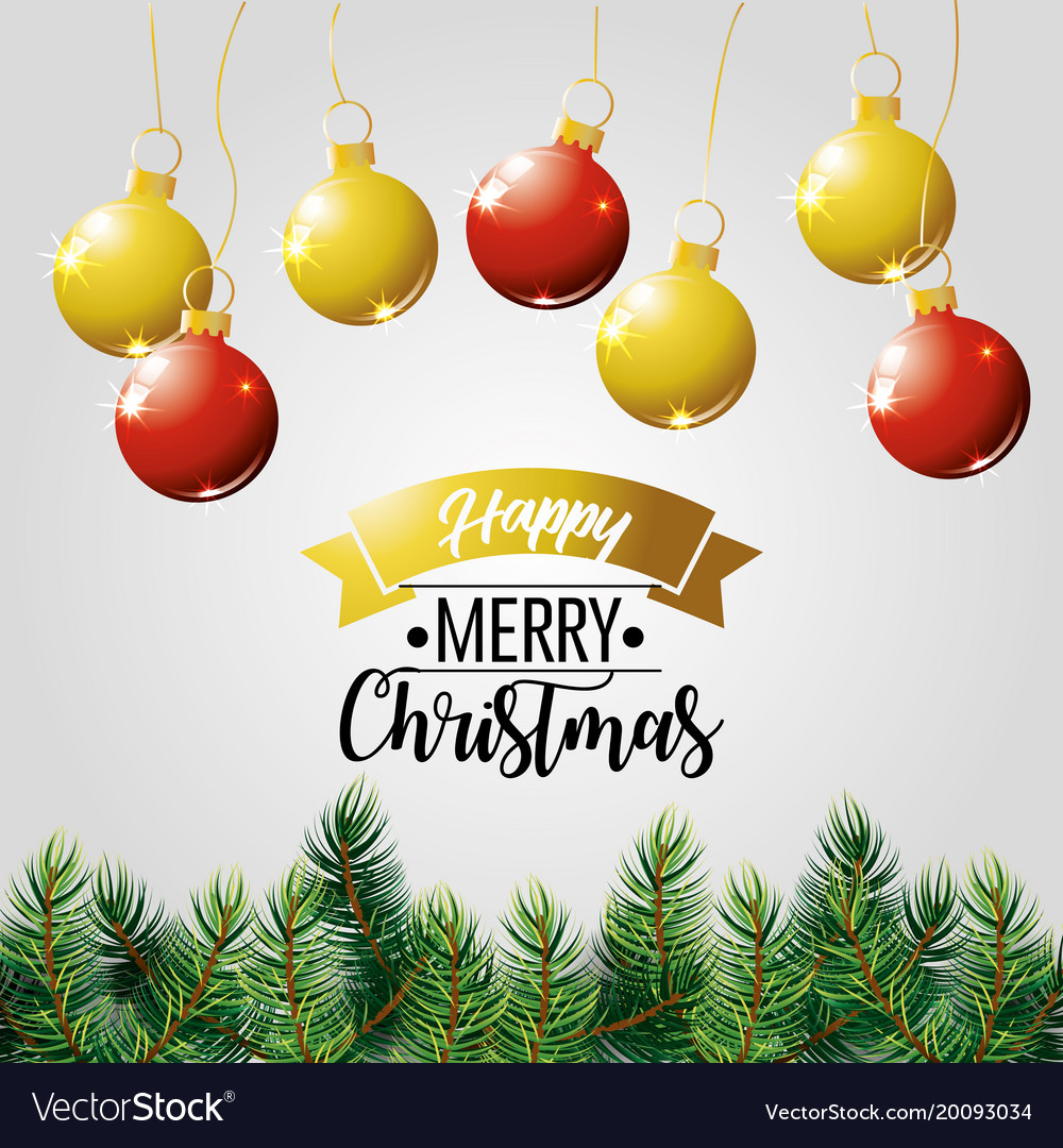 Merry christmas holiday poster decoration Vector Image Merry christmas holiday poster decoration Vector Image