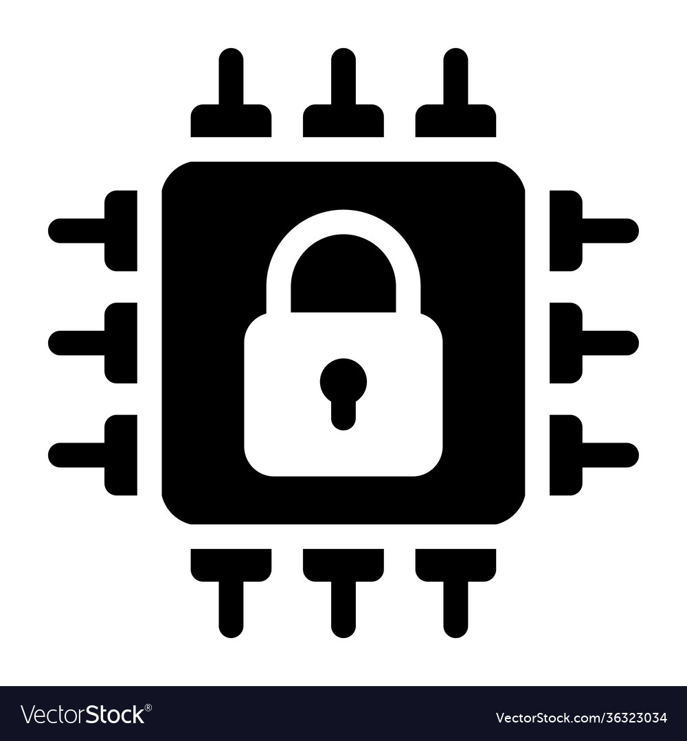 Secure chip Royalty Free Vector Image - VectorStock