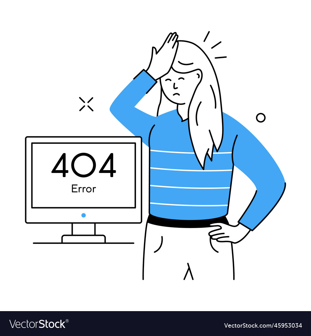 Workplace error Royalty Free Vector Image - VectorStock