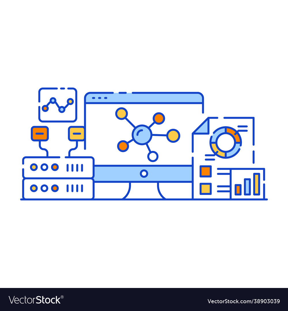 Data modeling Royalty Free Vector Image - VectorStock