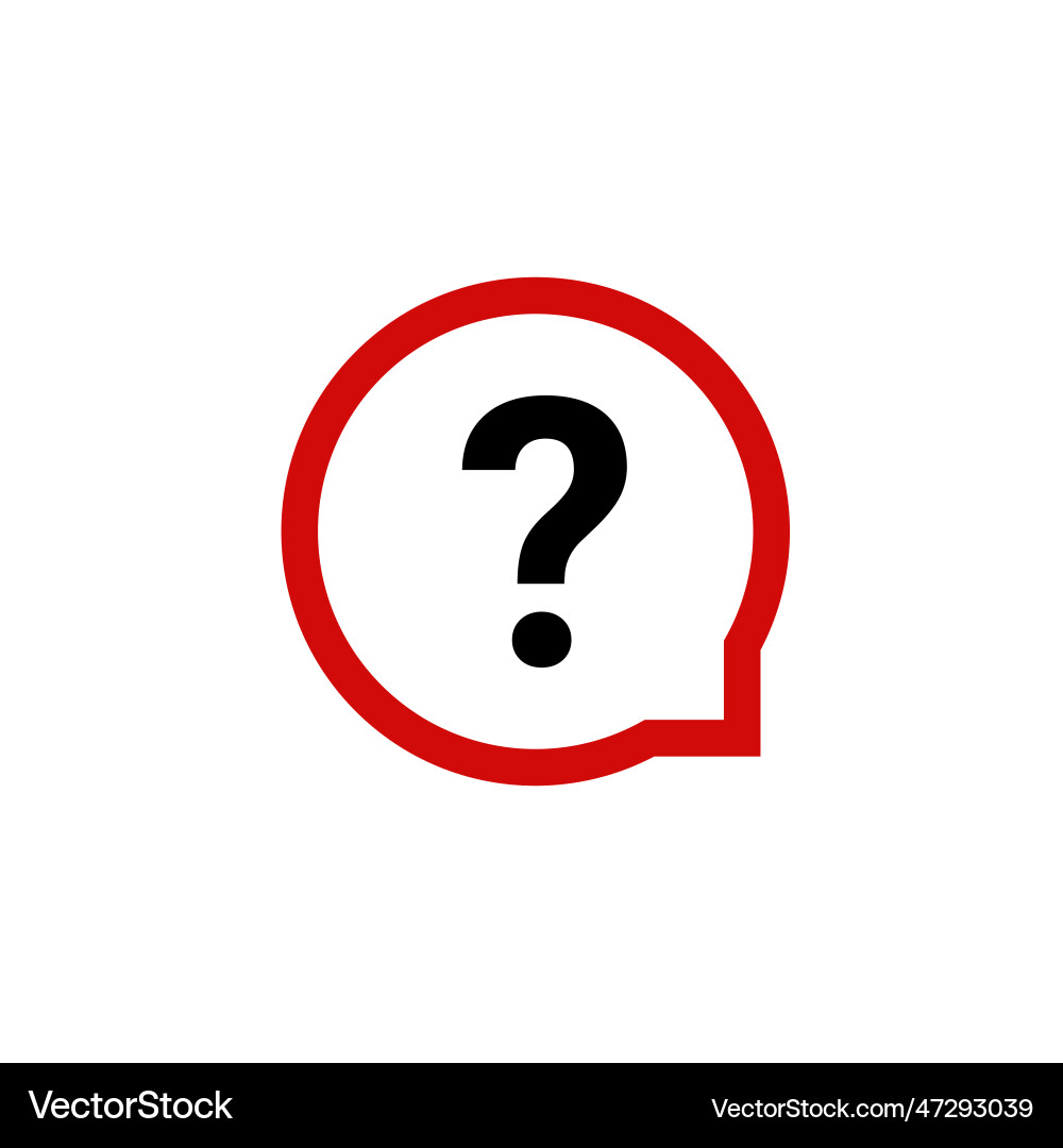 Question bubble icon ask help sign Royalty Free Vector Image