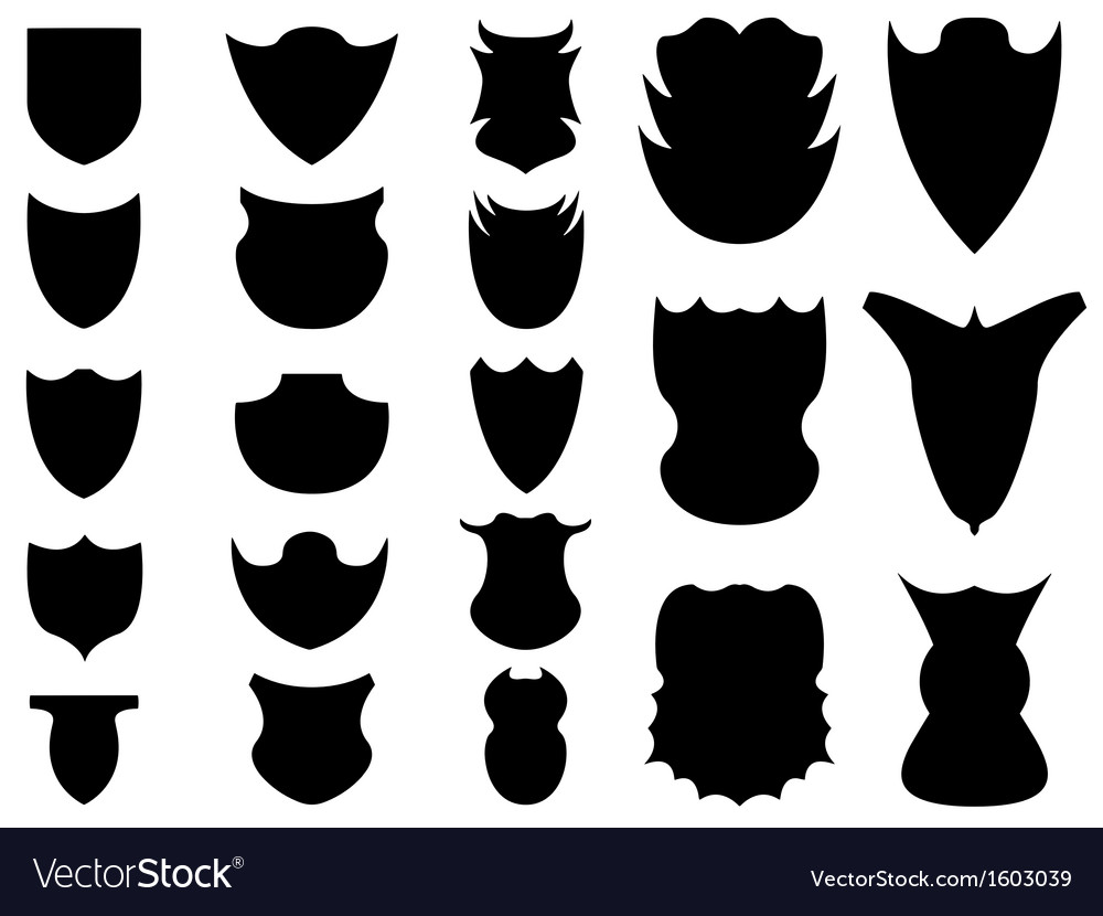 Shields Royalty Free Vector Image - VectorStock