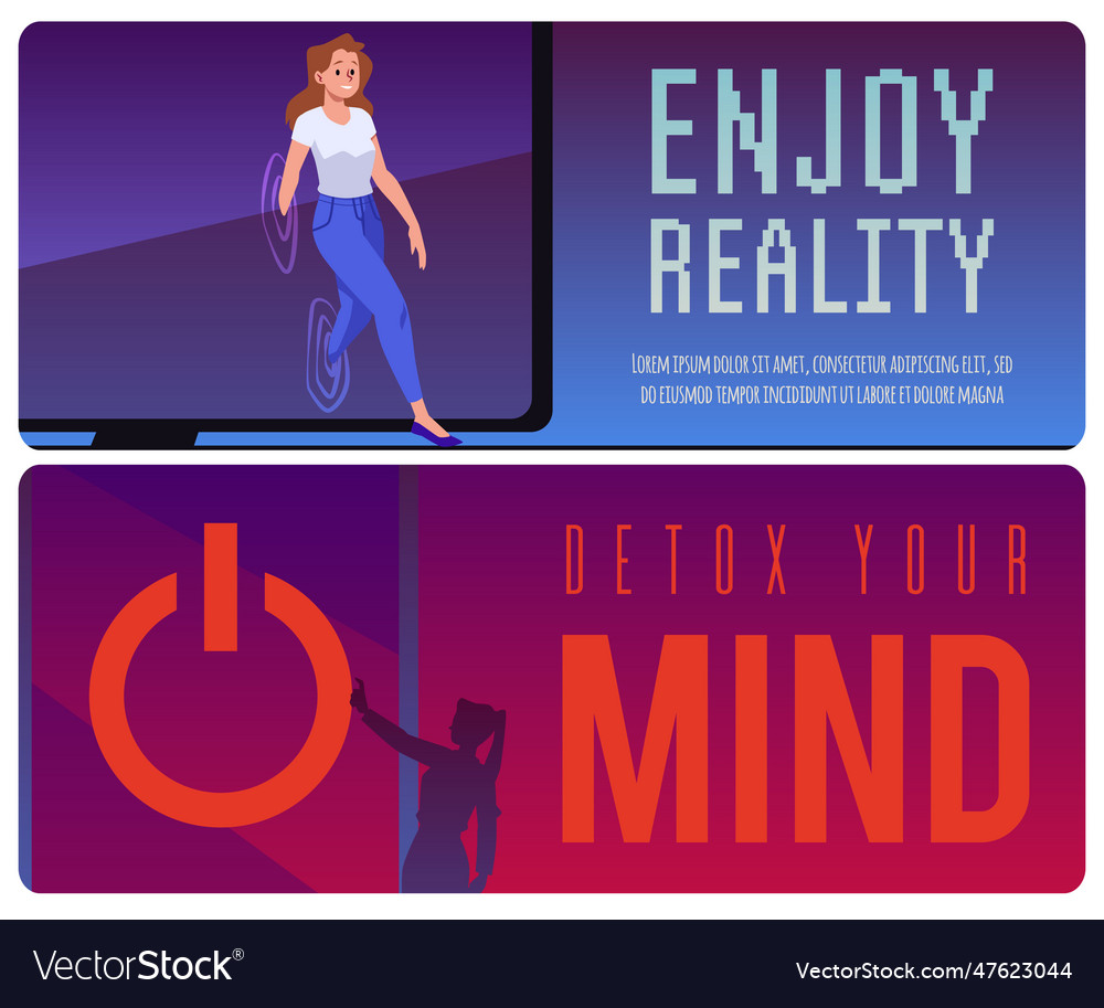 Digital detox offline activity and mental reset Vector Image