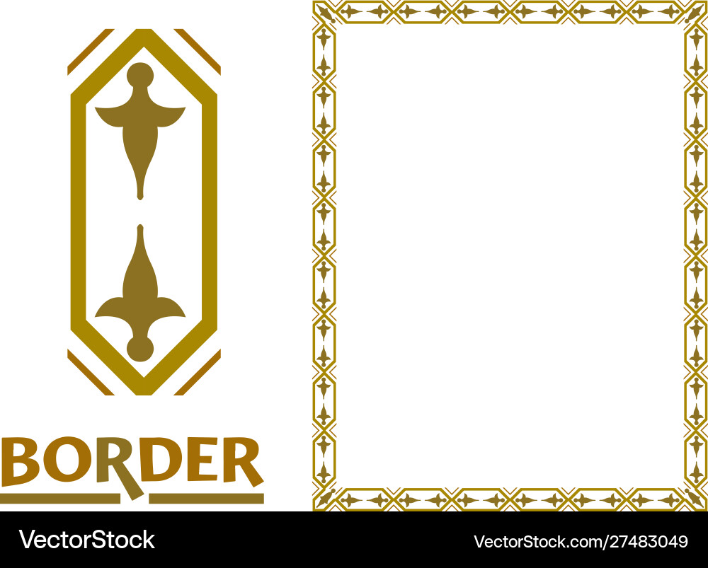 Certificates and awards borders - tiled frame Vector Image