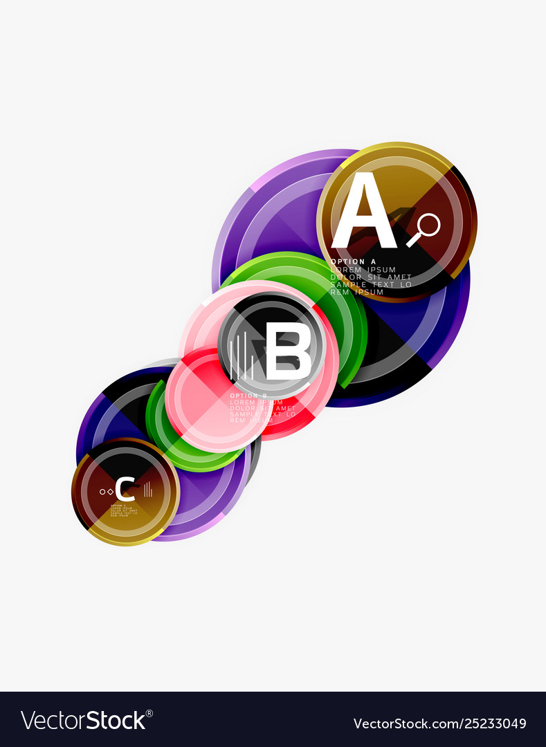 Circular pattern abstract circles composition Vector Image