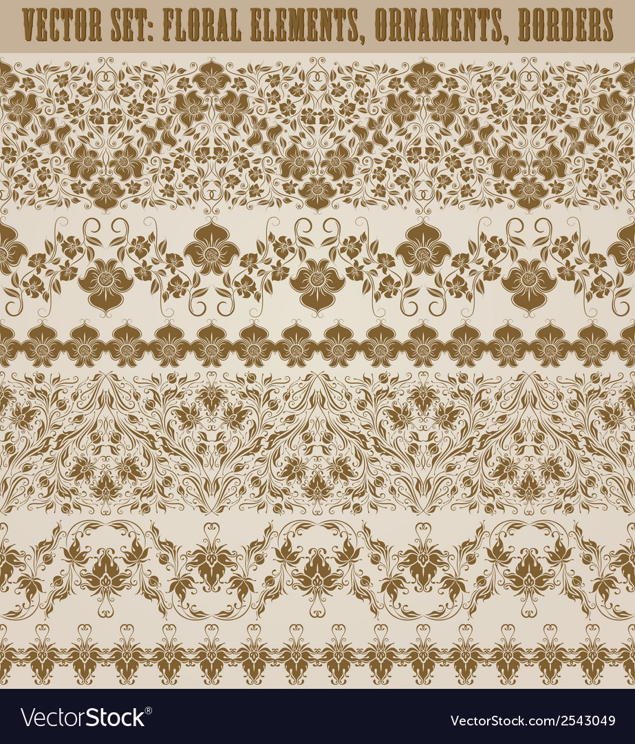 Horizontal elements decoration Royalty Free Vector Image