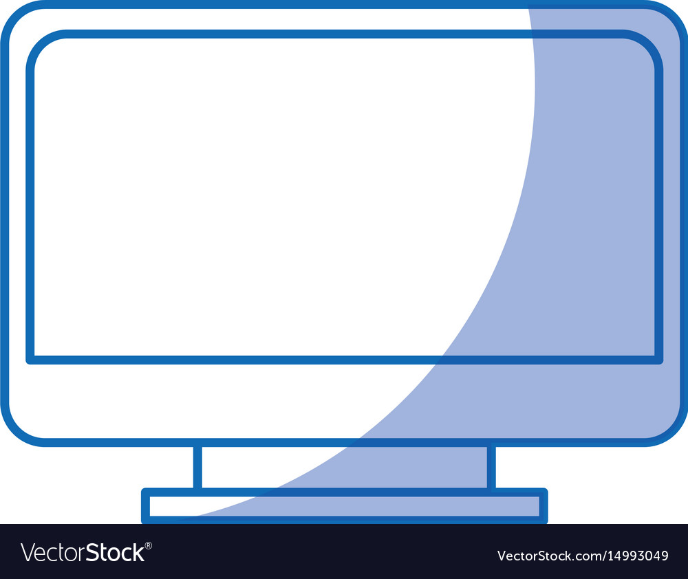 Monitor computer isolated icon Royalty Free Vector Image