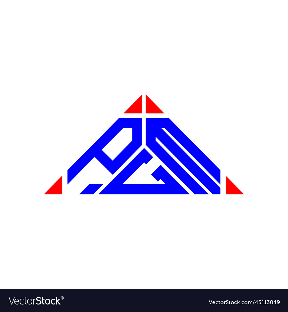 Pgm letter logo creative design with graphic Vector Image