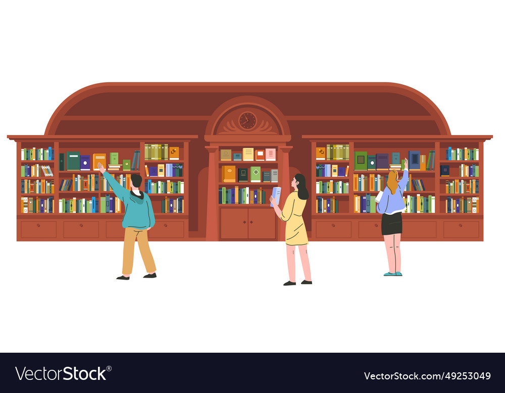 University library for learning and development Vector Image