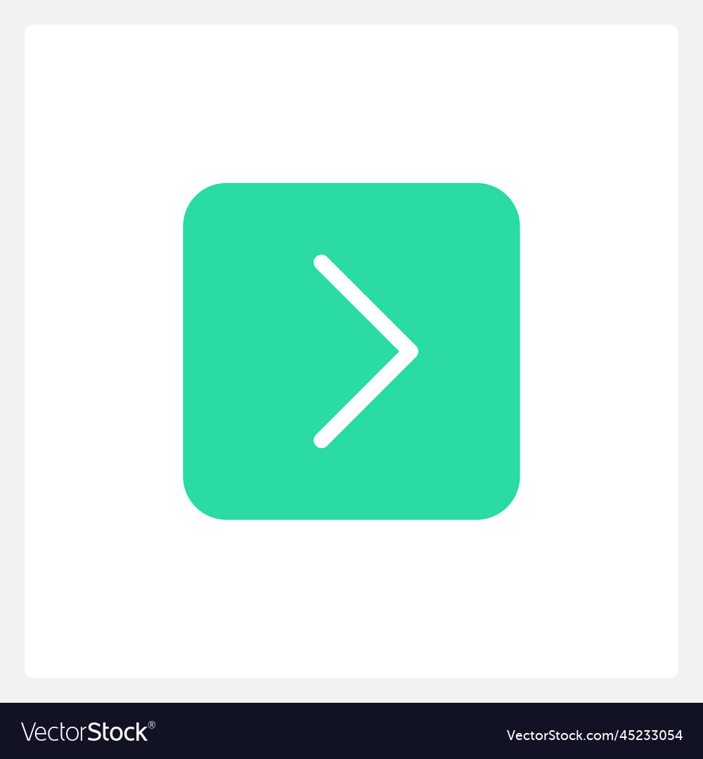 Active forward arrow ui element template Vector Image