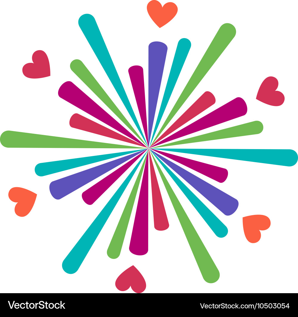 Fireworks icon isolated Royalty Free Vector Image