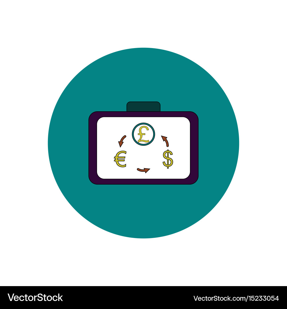 In flat design of currency Royalty Free Vector Image