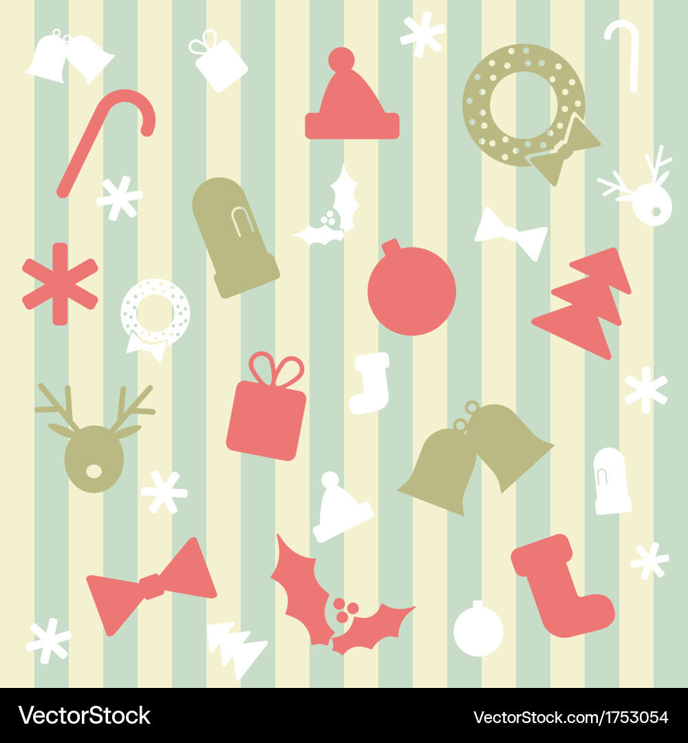 Seamless background with christmas elements Vector Image