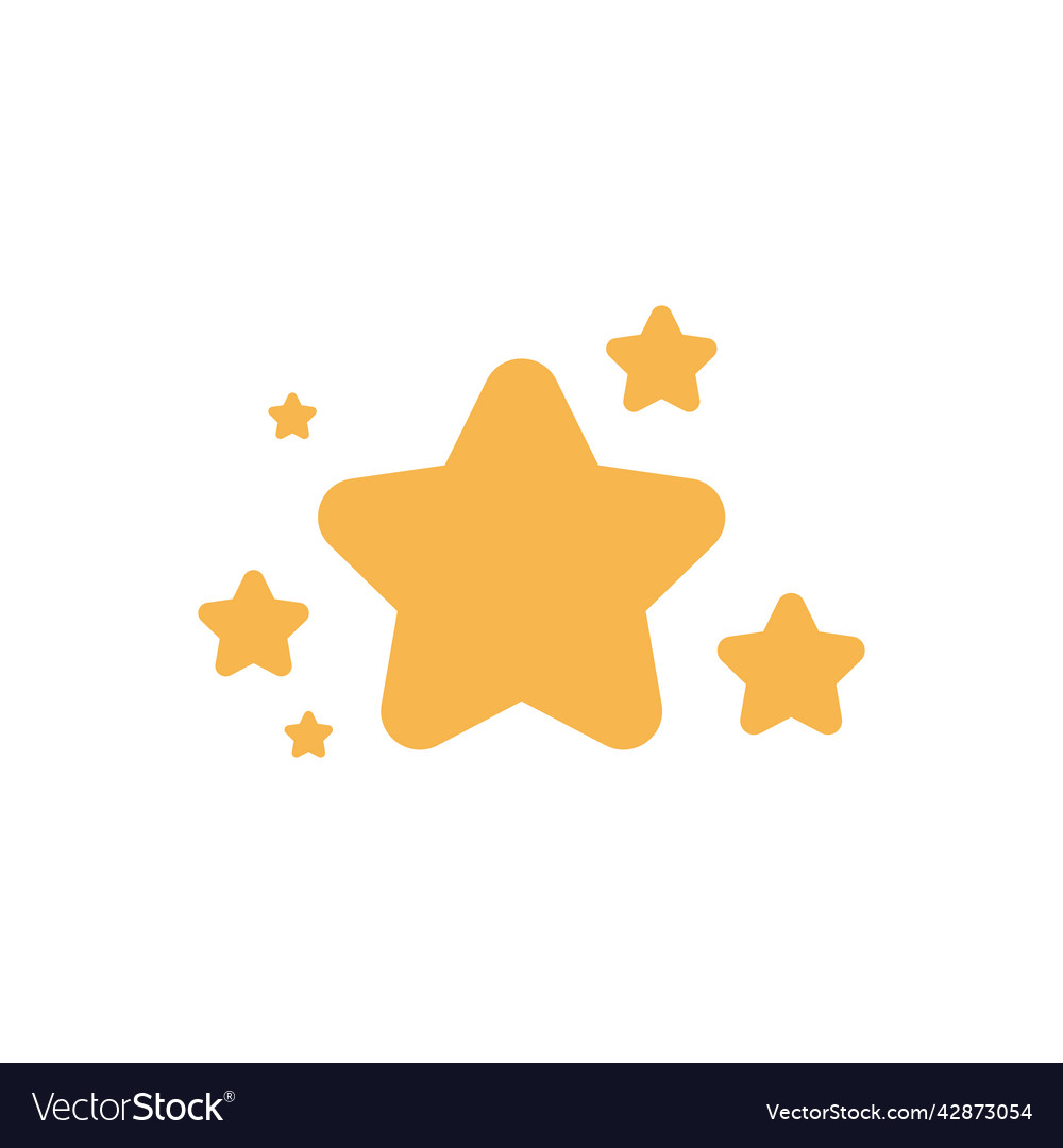 Sparkling star light abstract icon shiny sparkle Vector Image