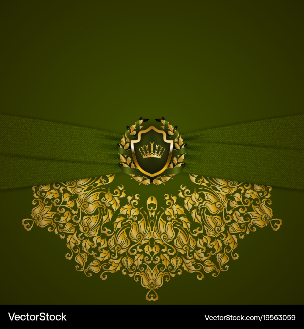 Elegant golden frame banner Royalty Free Vector Image