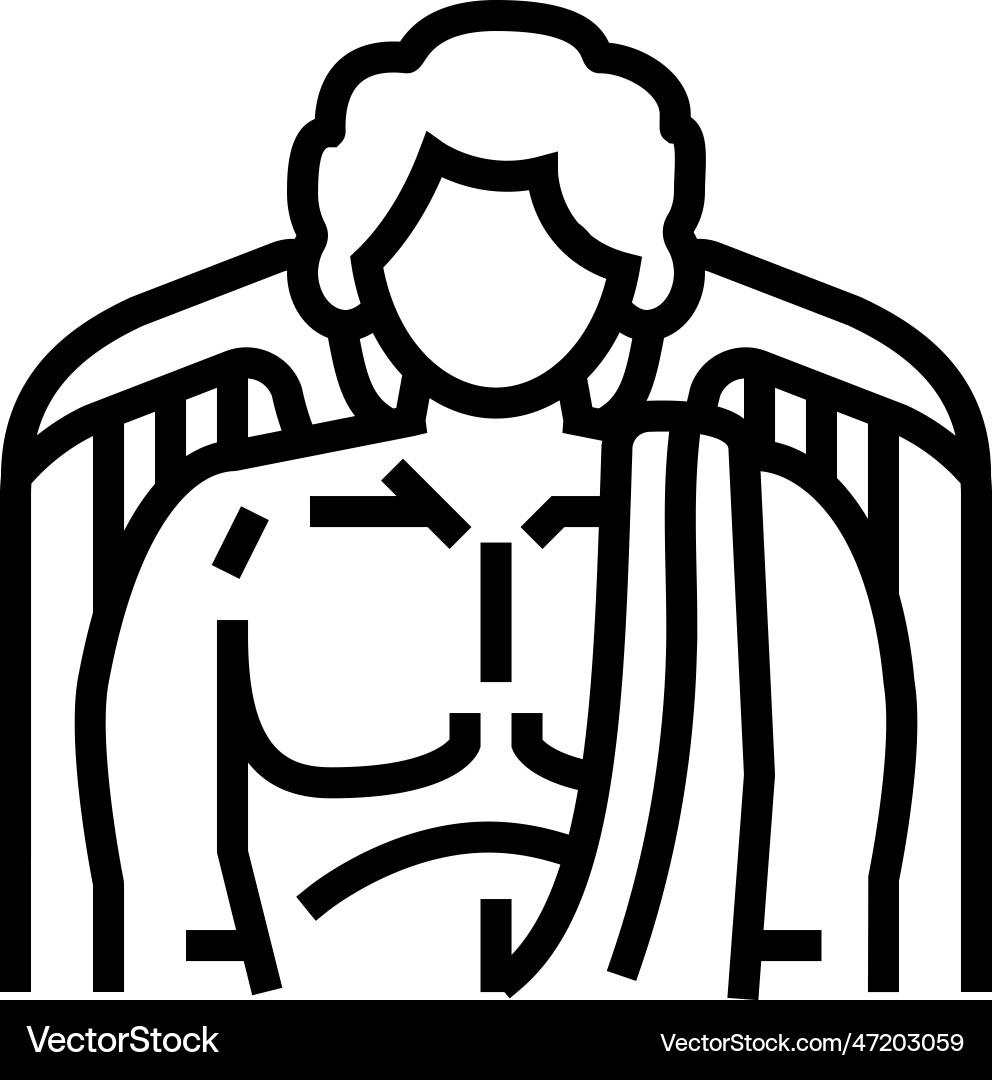 Eros greek god ancient line icon Royalty Free Vector Image