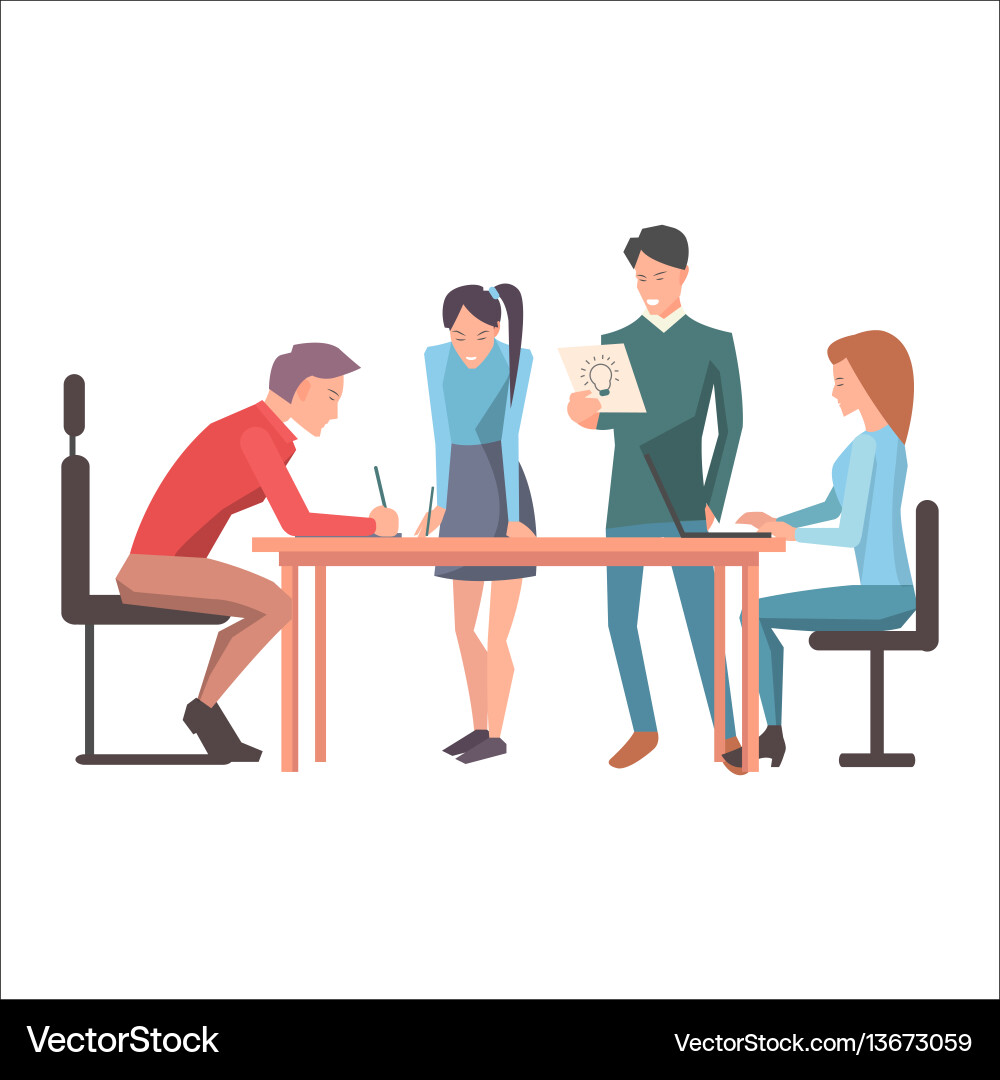 Launching of new idea in startups flat design Vector Image