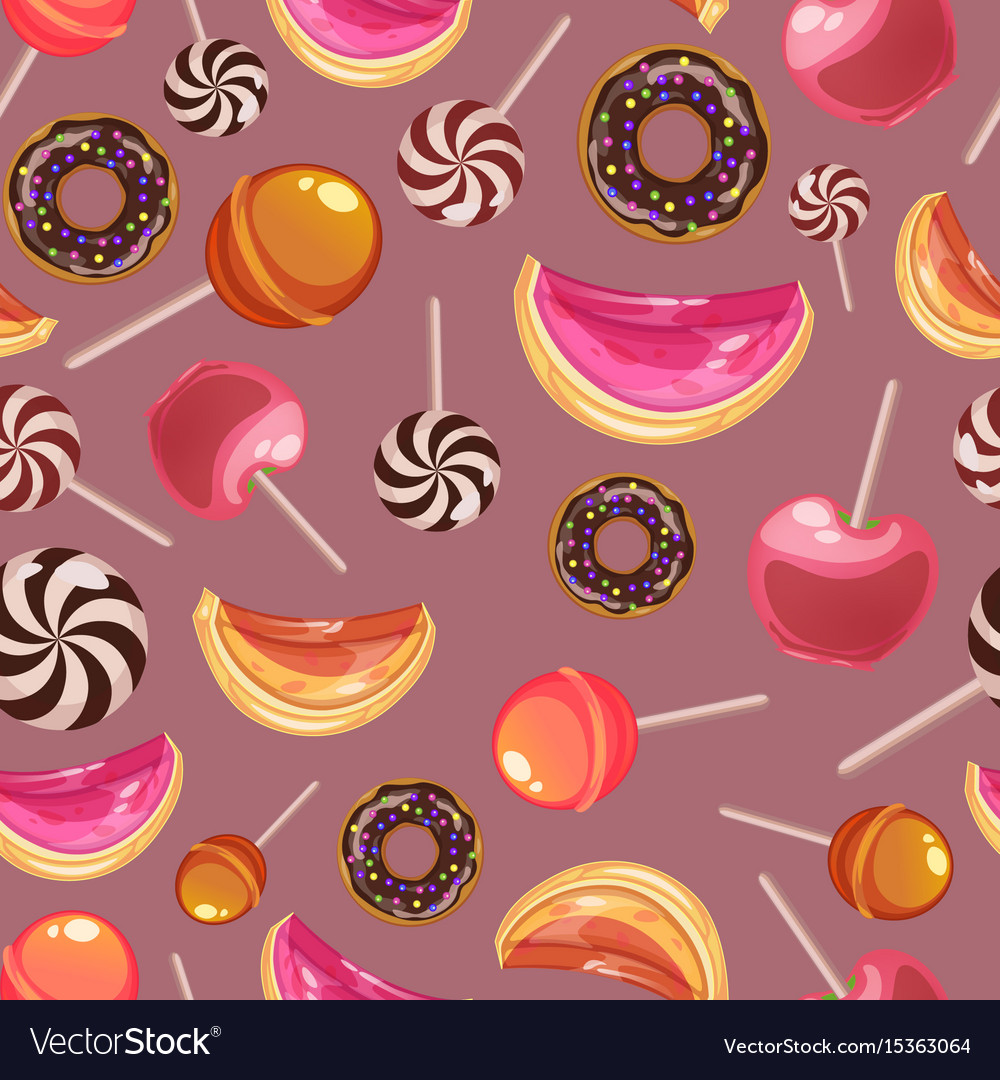 Pattern with candy Royalty Free Vector Image - VectorStock