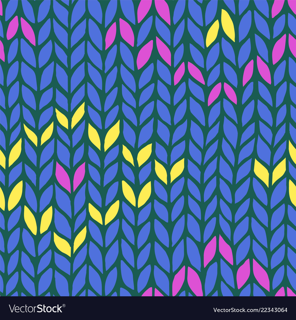 Seamless knit pattern Royalty Free Vector Image