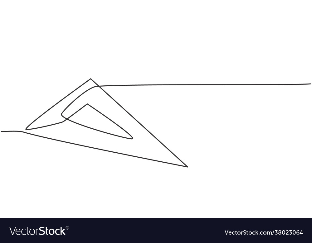 Single Continuous Line Drawing Plastic Royalty Free Vector
