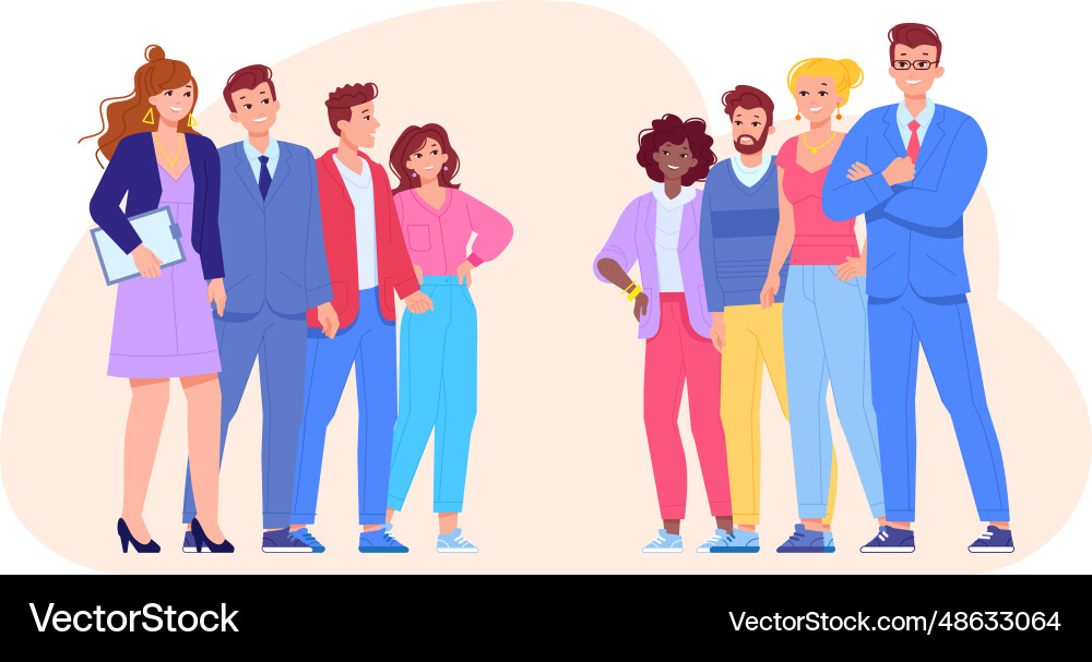 Teams opposition team rivalry people opposite Vector Image