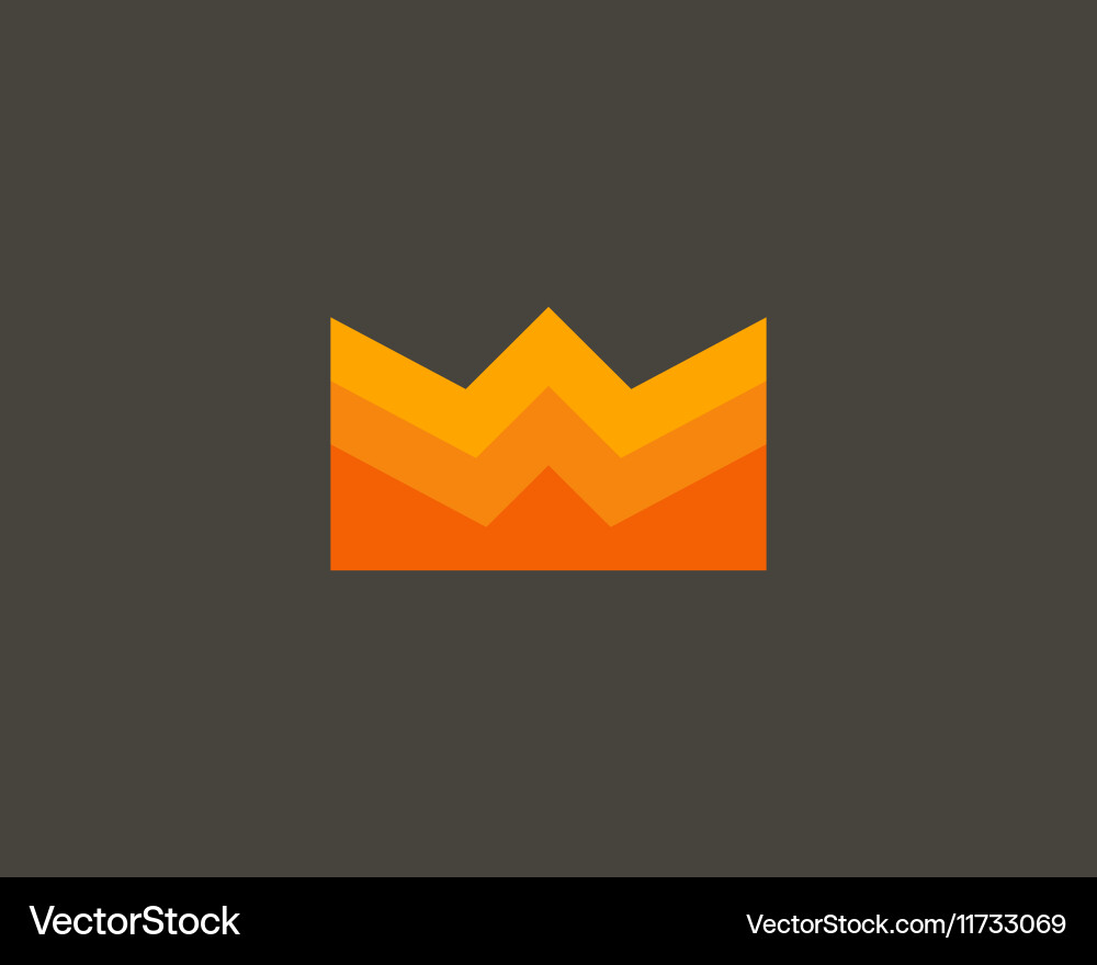 Color crown logo design creative royal king Vector Image